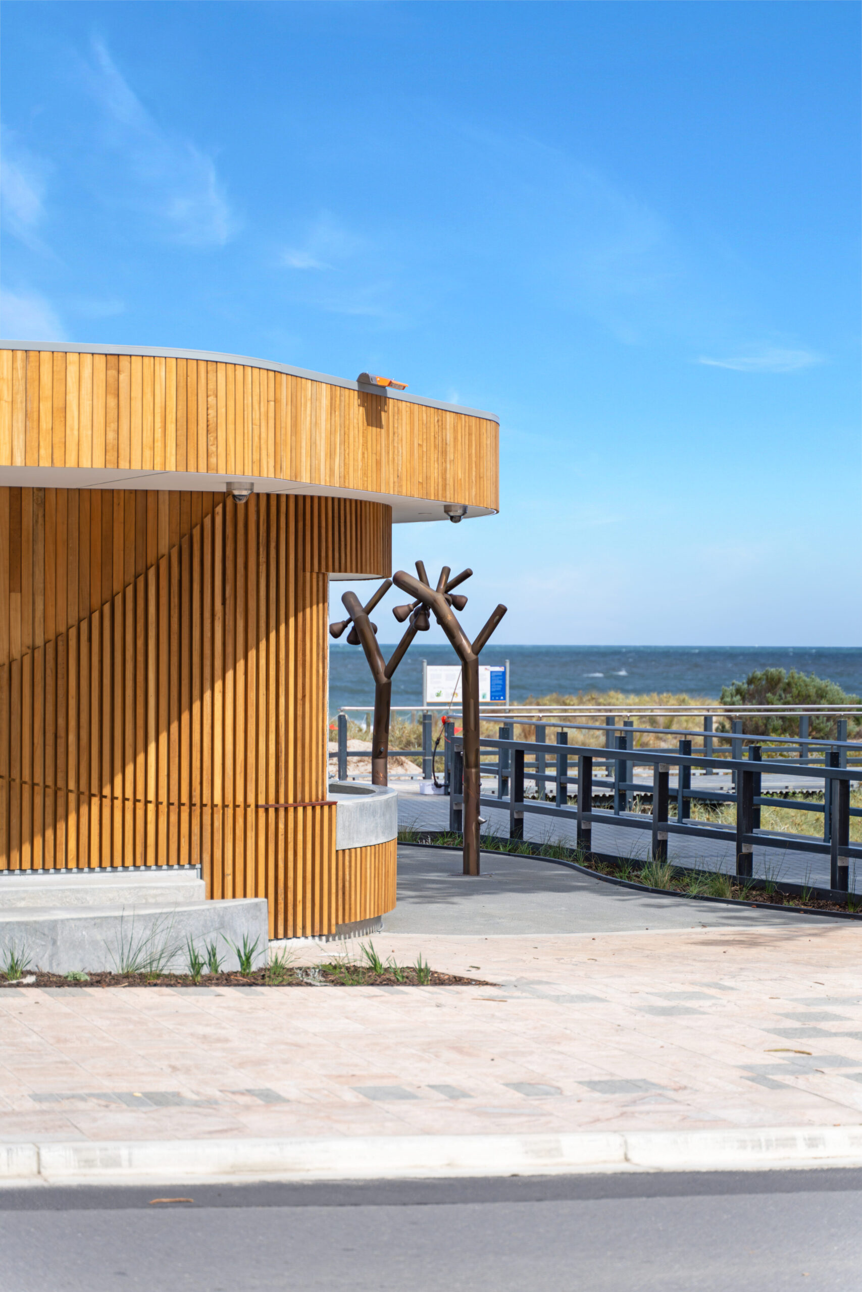 Pacific Teak Timber Cladding at Seacliff Amenities SA